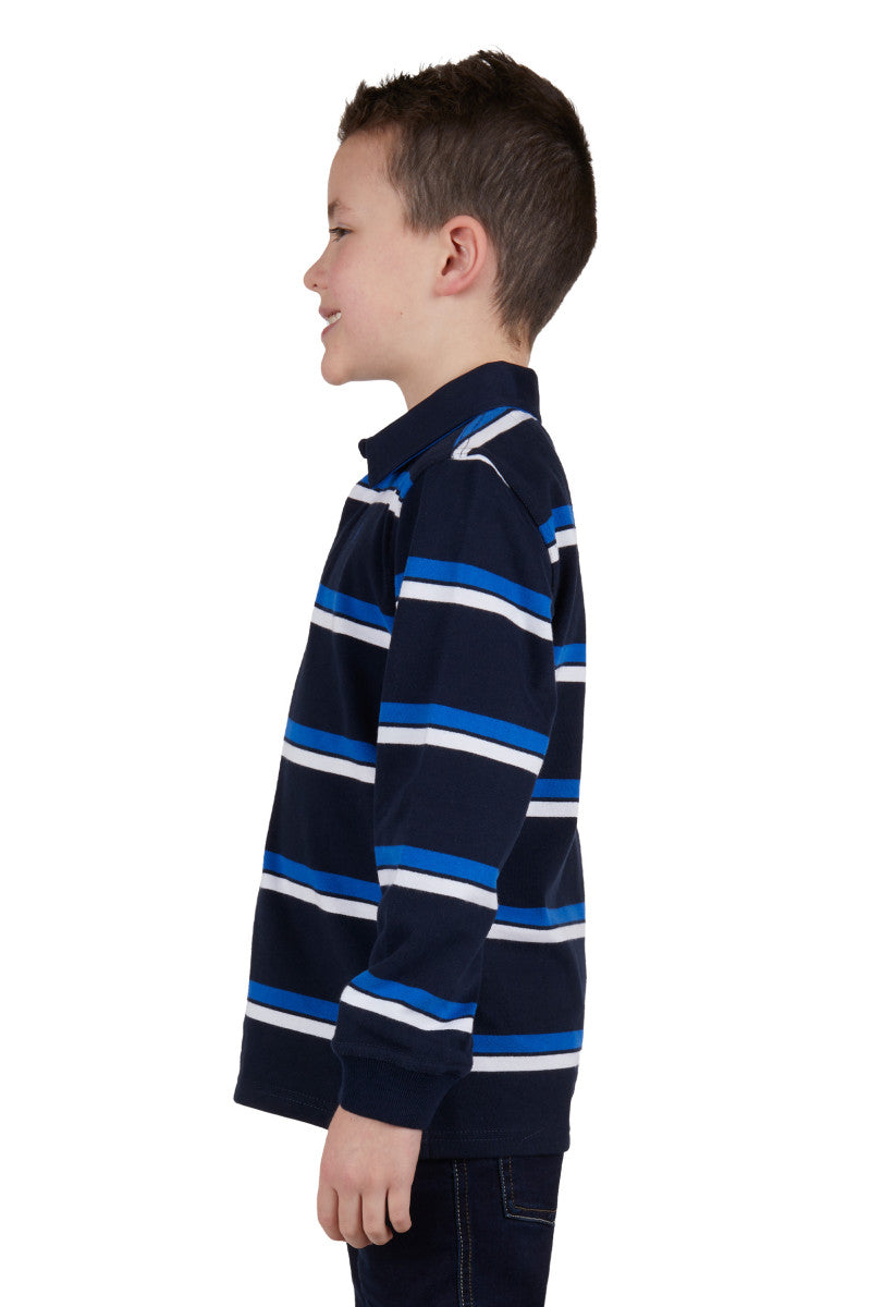 Thomas Cook Boy's Pioneer Rugby Knit Jumper - Navy/Royal – Crossdraw ...