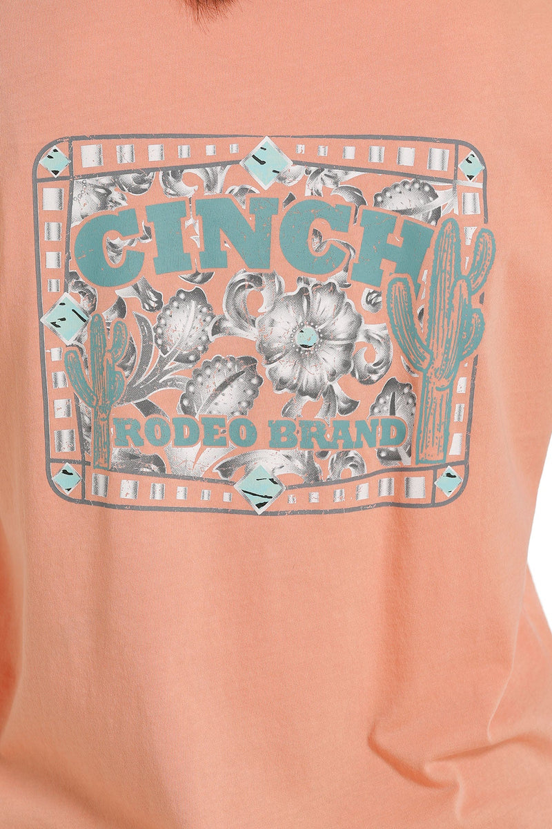 Cinch Ladies T-Shirt - Peach – Crossdraw Country Co.