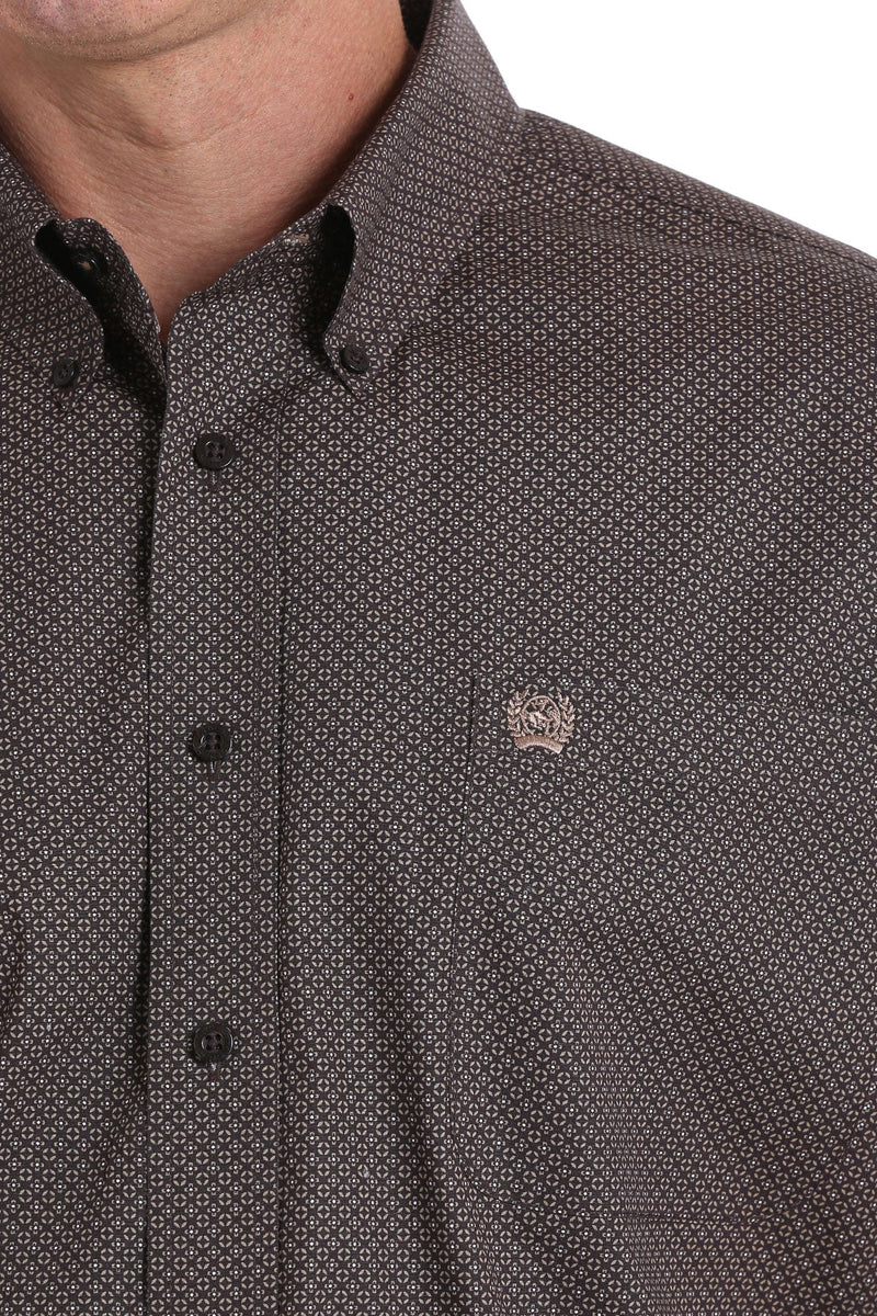 Cinch Men's Mayfair Classic Fit Button Down L.S Shirt -Brown ...